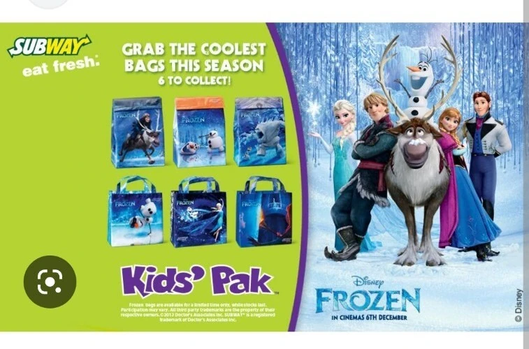 Frozen (Subway, 2013) | Kids Meal Wiki | Fandom