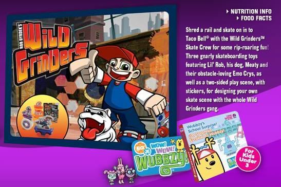 Rob Dyrdek s Wild Grinders Taco Bell 2011 Kids Meal Wiki Fandom