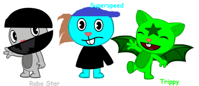 Robo Star, Superspeed, and Trippy | Happy Tree Friends Fanon Wiki | Fandom