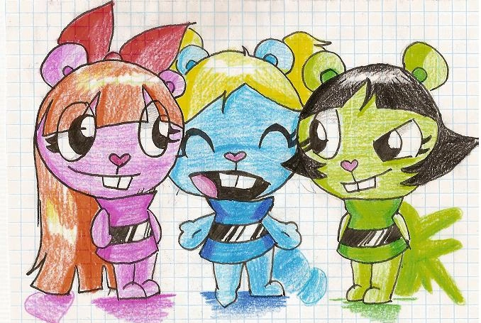 Powerpuff Girls Happy