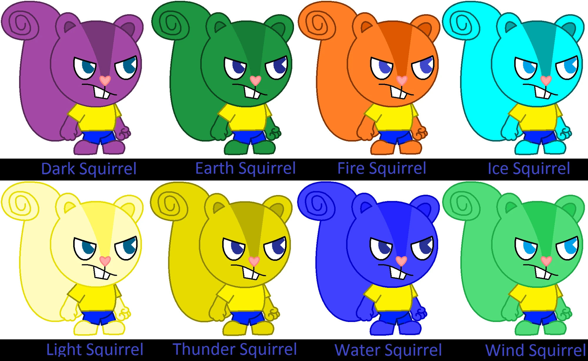 Elemental Squirrels | Wiki Happy Tree Friends Fanon | Fandom
