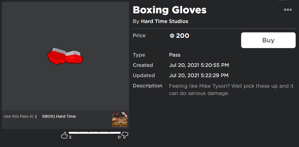Boxing Gloves Gamepass | Hard Time Roblox Wiki | Fandom
