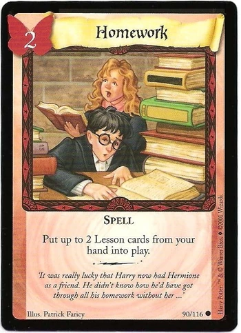 Homework (Trading Card) | Harry Potter Wiki | Fandom