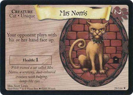 Mrs Norris (Trading Card) | Harry Potter Wiki | Fandom