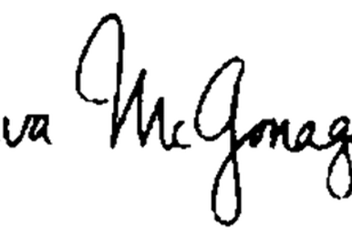 Minerva Mcgonagall Signature