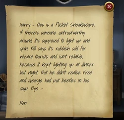 Ronald Weasley's letter to Harry Potter (1993) | Harry Potter Wiki | Fandom