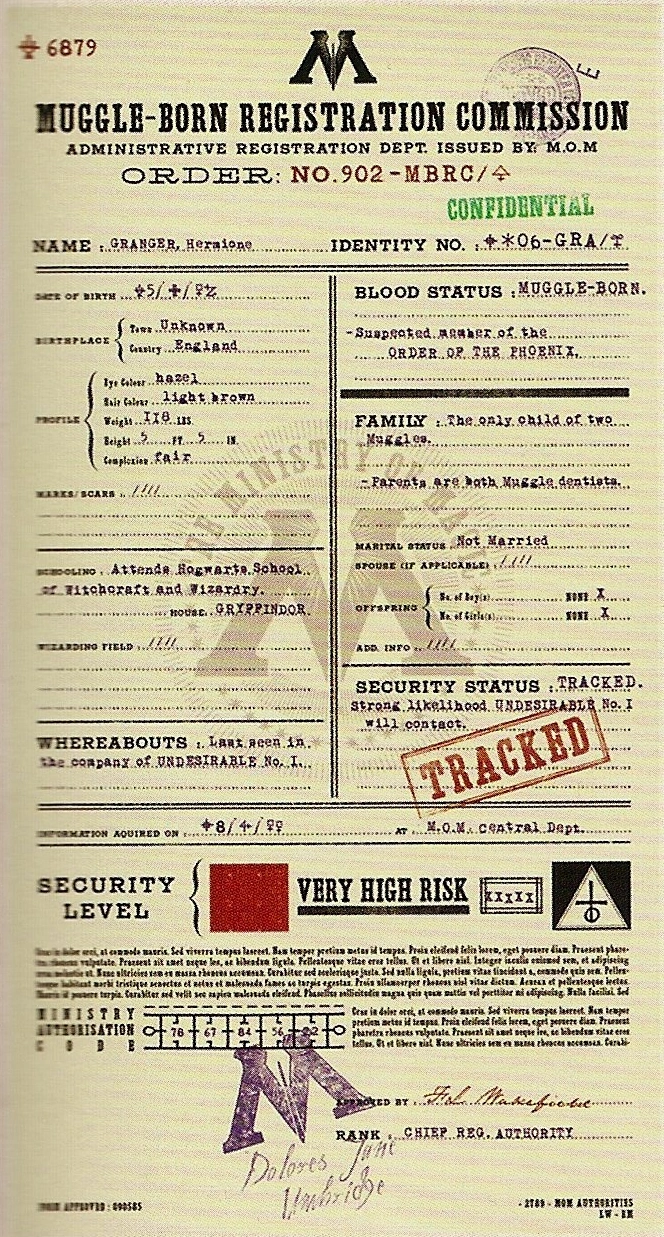 Hermione Granger's file | Harry Potter Wiki | Fandom