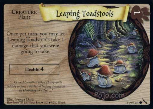 Leaping Toadstools (Trading Card) | Harry Potter Wiki | Fandom