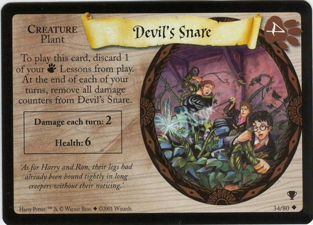 Devil's Snare (Trading Card) | Harry Potter Wiki | Fandom