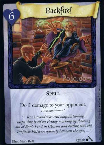 Backfire! (Trading Card) | Harry Potter Wiki | Fandom