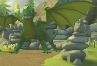 Common Welsh Green in the Romanian Dragon Sanctuary | Harry Potter Wiki ...