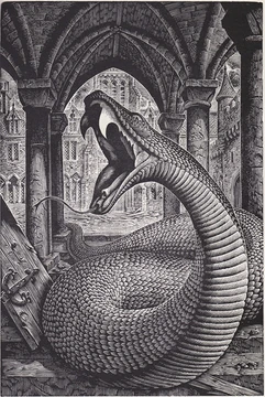 how to draw voldemorts snake