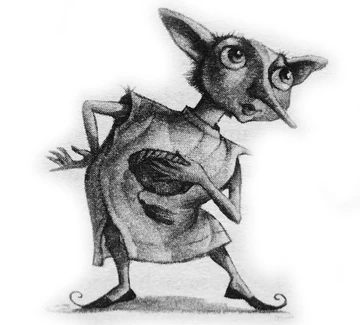 how to draw dobby in harry potter