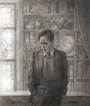 how to draw remus lupin step by step