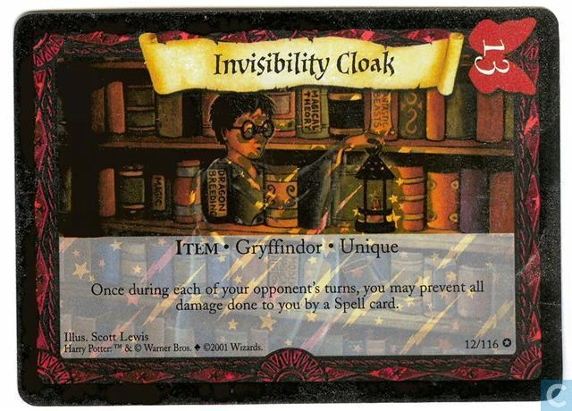 Invisibility Cloak | Harry Potter TCG Wikia | Fandom