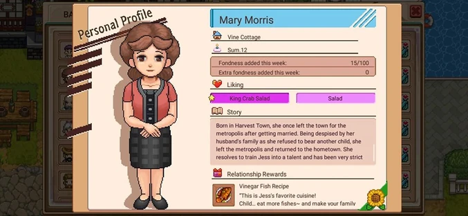 Marry Morris | Harvest Town TH community | Fandom