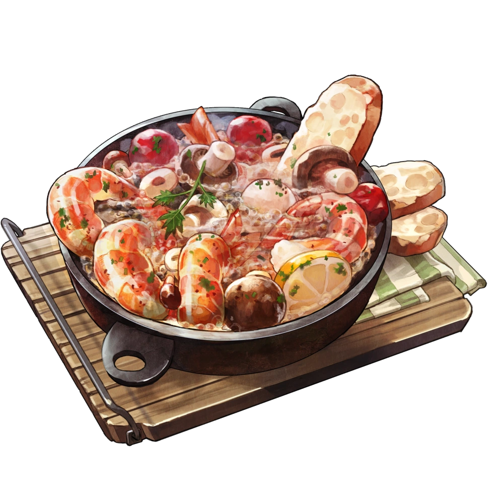 Shrimp & Mushroom al Ajillo | Harvestella Wiki | Fandom