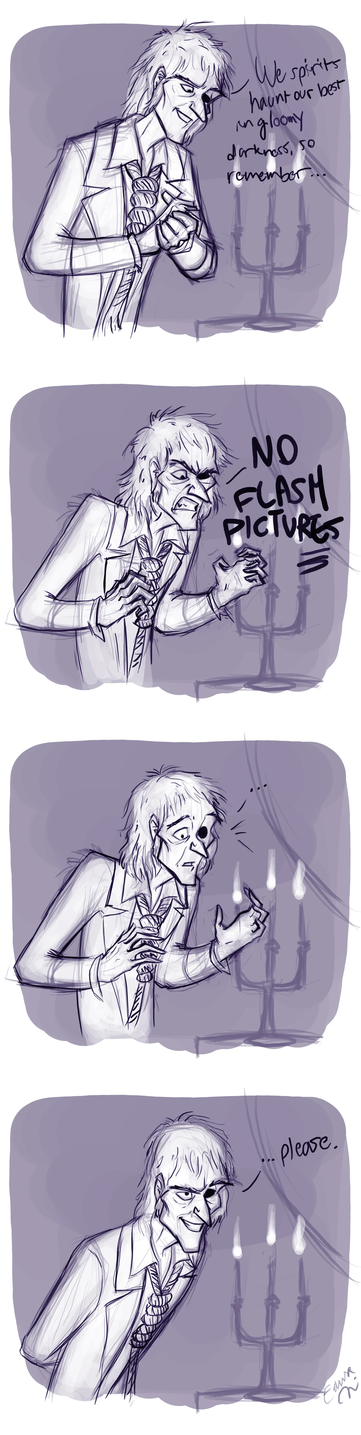 The Ghost Host doesn't like flash | Haunted Mansion Wiki | Fandom