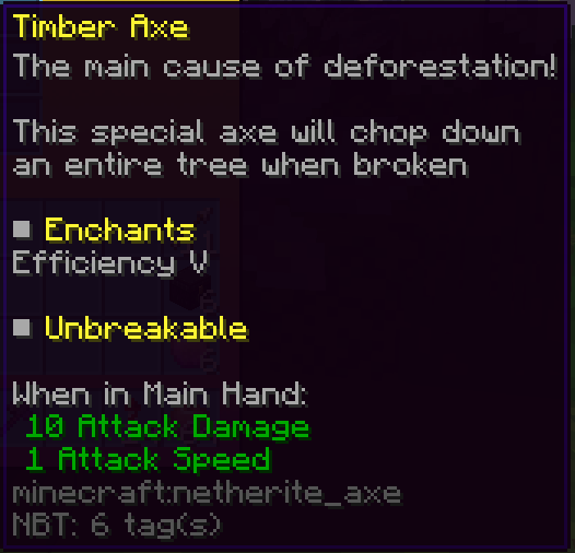 Timber Axe | Haycube Server Wiki | Fandom