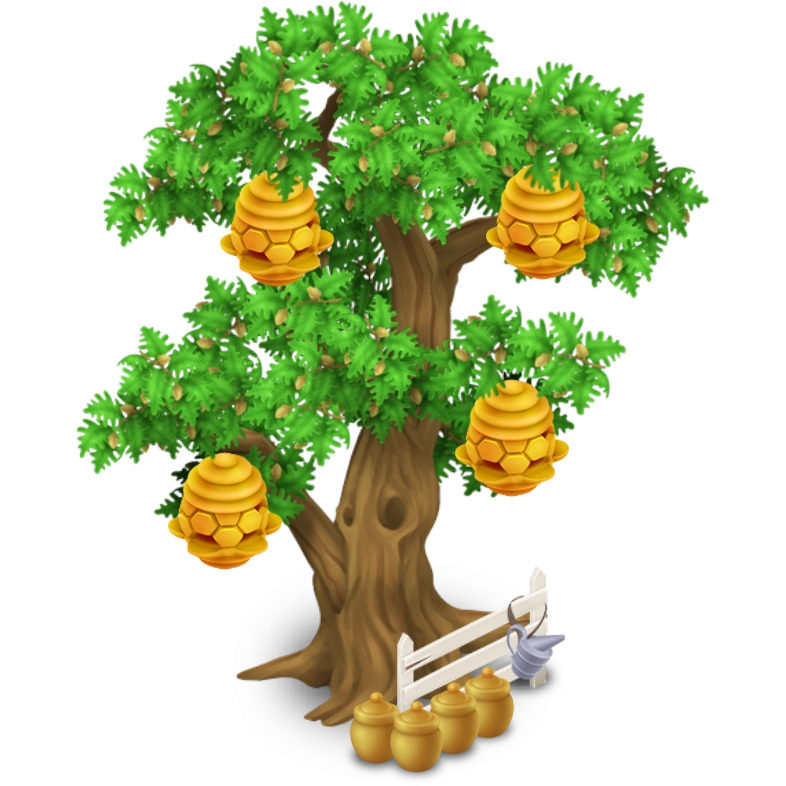 Beehive In A Tree Cartoon