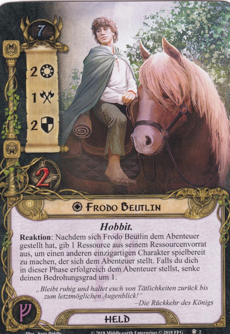 Frodo Beutlin (Führung) | Der Herr der Ringe: Das Kartenspiel Wiki | Fandom