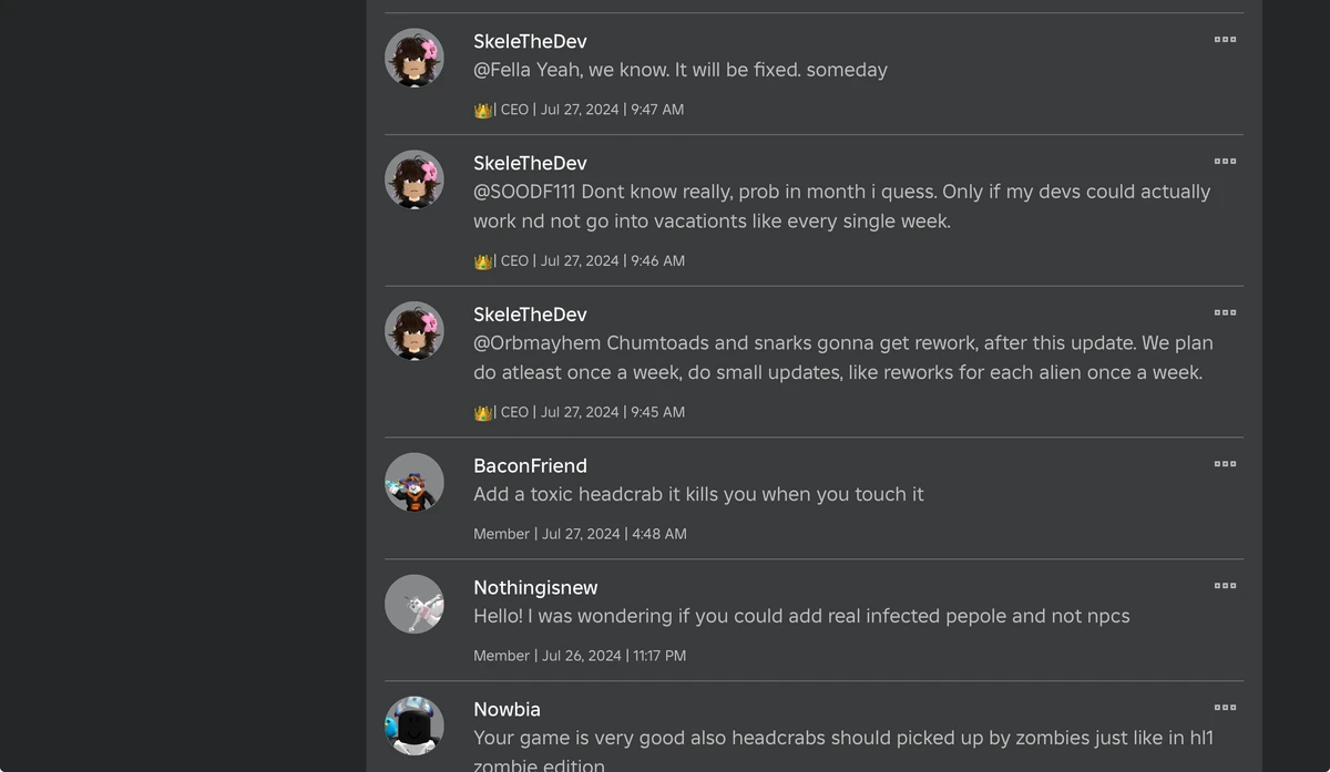 Planned Update Information | Headcrab Infection Wiki | Fandom