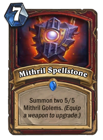 Mithril Spellstone | Hearthstone: Heroes of Warcraft Wiki | Fandom
