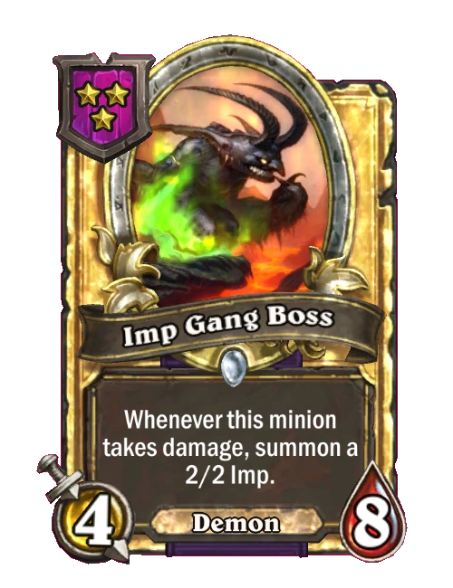 Battlegrounds/Imp Gang Boss (golden) - Hearthstone Wiki