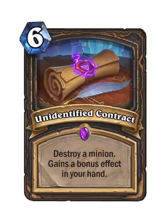 Unidentified Contract - Hearthstone Wiki