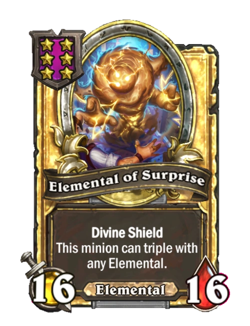 Battlegrounds/Elemental of Surprise (golden) - Hearthstone Wiki
