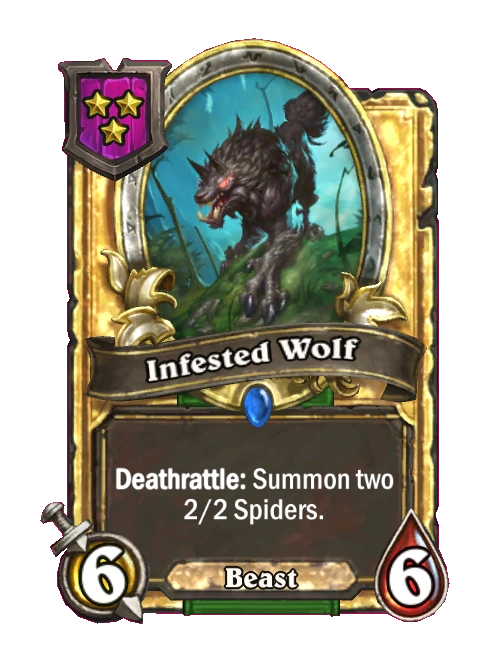 Infested Wolf (golden) - Hearthstone Wiki