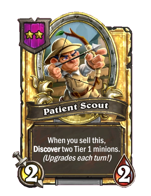 Battlegrounds/Patient Scout (golden) - Hearthstone Wiki