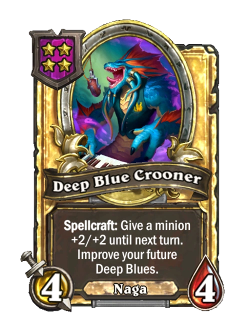 Battlegrounds/Deep Blue Crooner (golden) - Hearthstone Wiki