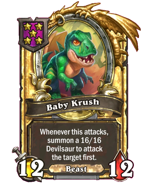 Battlegrounds/Baby Krush (golden) - Hearthstone Wiki