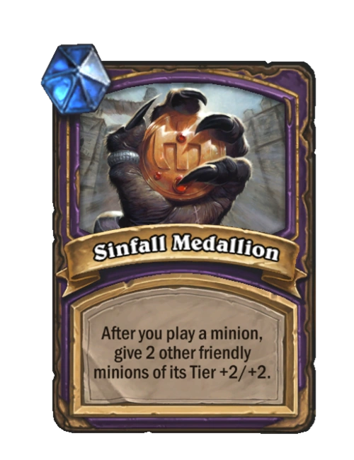 Battlegrounds/Sinfall Medallion - Hearthstone Wiki