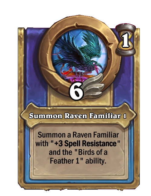 Mercenaries/Summon Raven Familiar 1 - Hearthstone Wiki