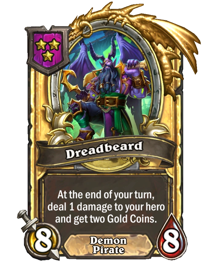 Battlegrounds/Dreadbeard (golden) - Hearthstone Wiki
