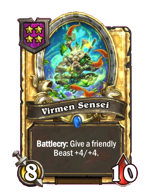 Virmen Sensei (golden) - Hearthstone Wiki