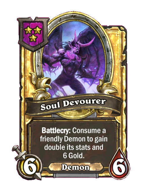 Battlegrounds/Soul Devourer (golden) - Hearthstone Wiki
