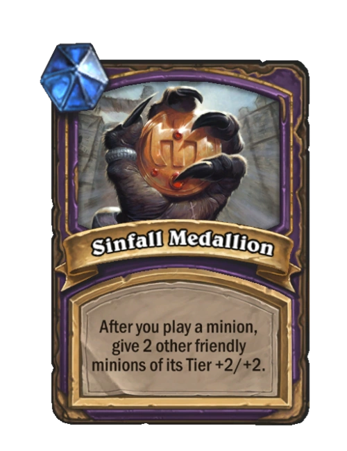 Battlegrounds/Sinfall Medallion - Hearthstone Wiki