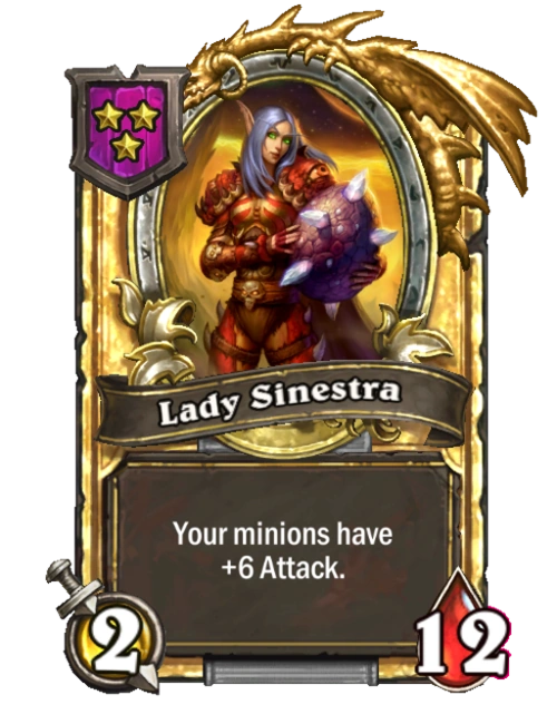 Battlegrounds/Lady Sinestra (golden) - Hearthstone Wiki