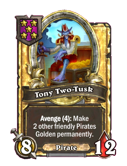 Tony Two-Tusk (golden) - Hearthstone Wiki