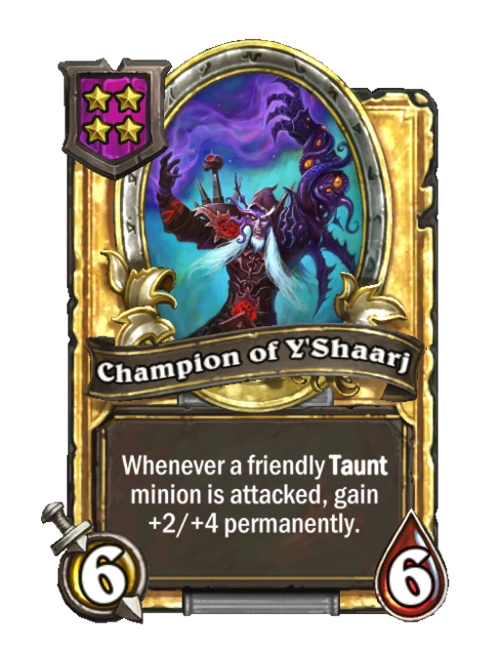 Champion of Y'Shaarj (golden) - Hearthstone Wiki