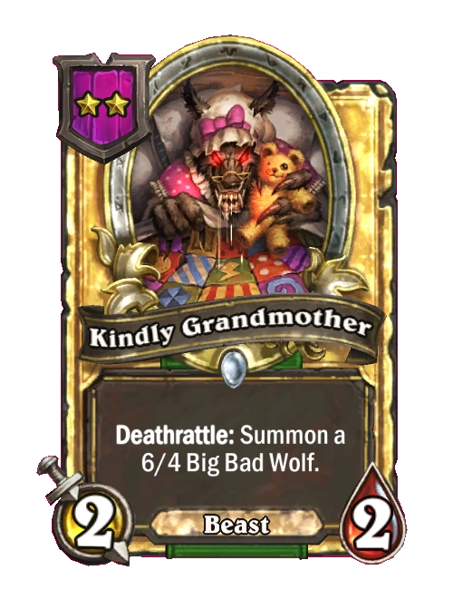 Kindly Grandmother (golden) - Hearthstone Wiki
