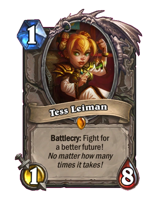 Tess Leiman (Credits card) - Hearthstone Wiki