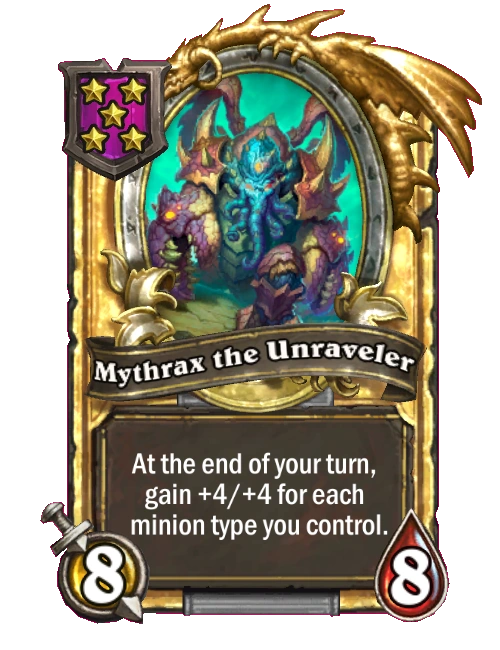 Battlegrounds/Mythrax the Unraveler (golden) - Hearthstone Wiki