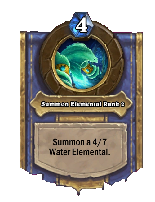 Summon Elemental Rank 2 - Hearthstone Wiki