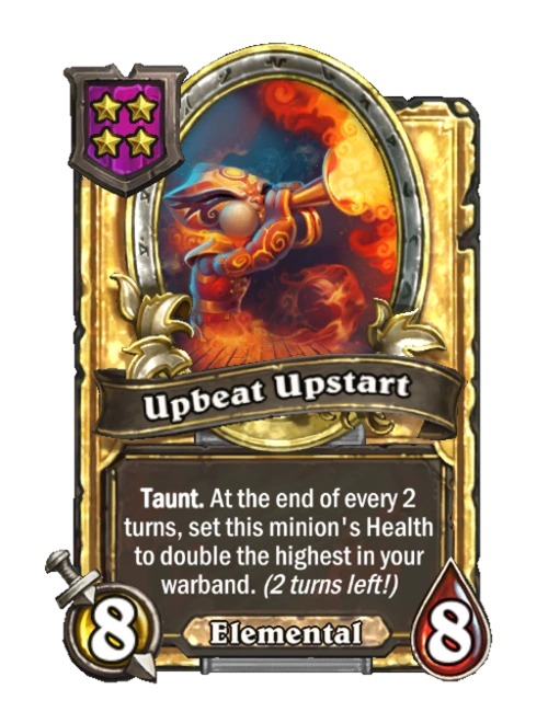 Battlegrounds/Upbeat Upstart (golden) - Hearthstone Wiki