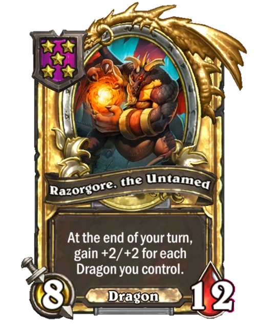 Battlegrounds/Razorgore, the Untamed (golden) - Hearthstone Wiki