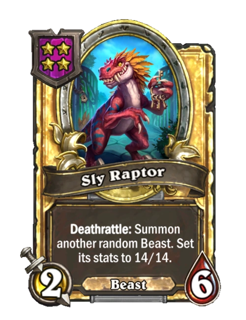 Battlegrounds/Sly Raptor (golden) - Hearthstone Wiki